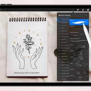 Brush Stamps Hands and Mystical Symbols on the iPad in Procreate ...