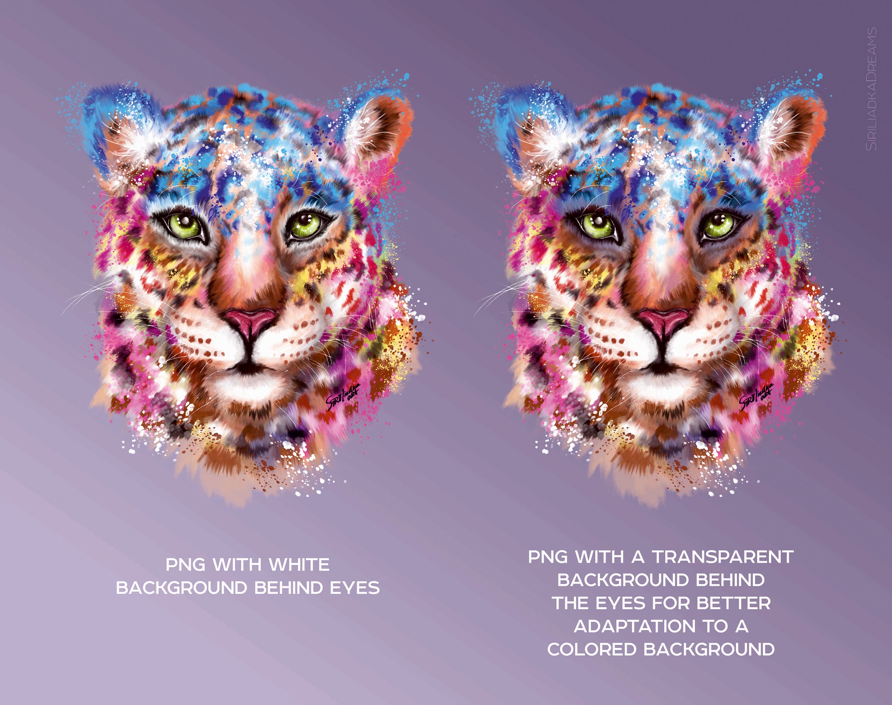 Watercolor Leopard Clipart Hand Drawing. Leopard Ready to Print PNG ...