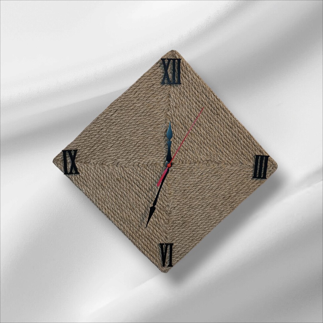 Handcrafted 30 Cm Natural Wicker Wall Clock With Silent Movement ...