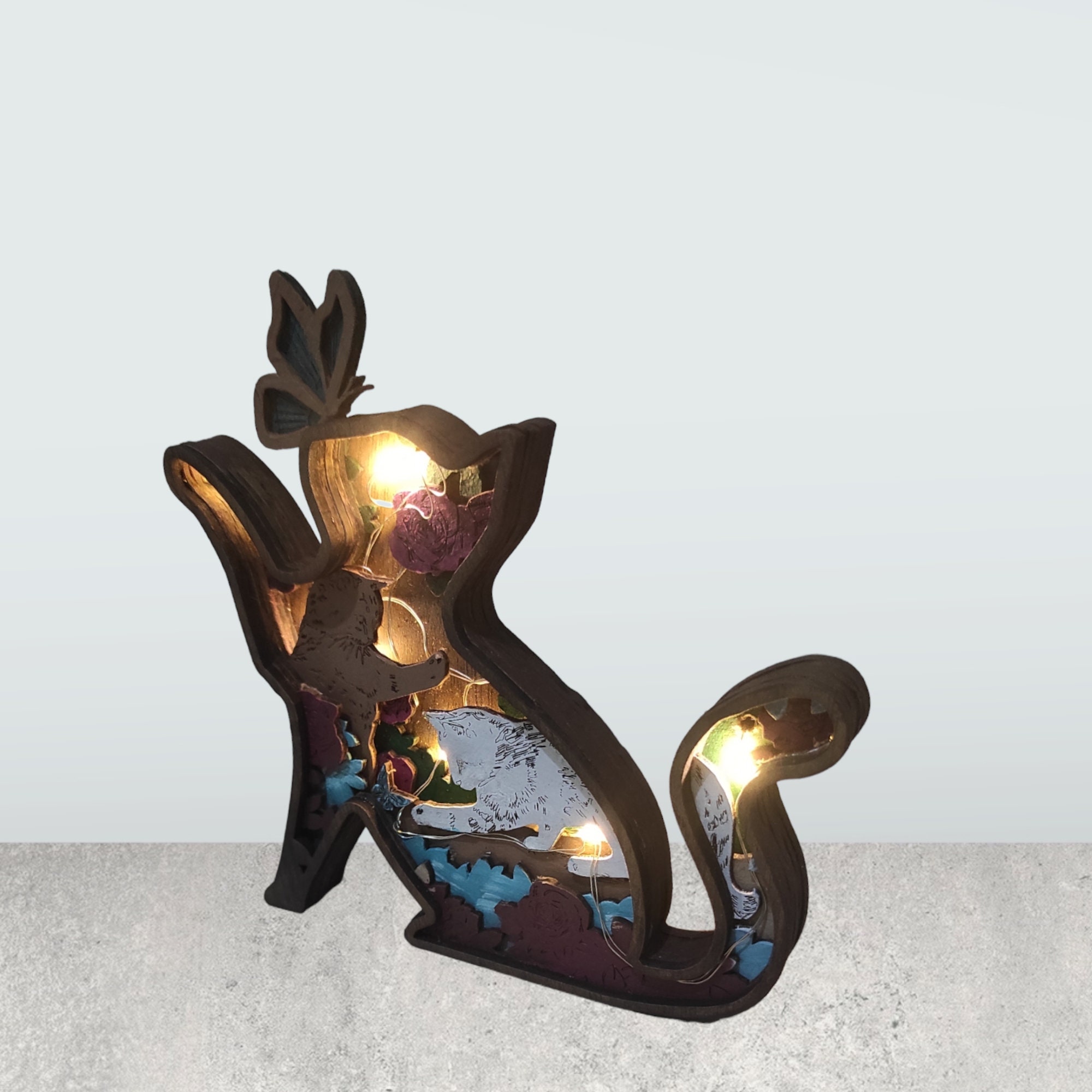 Art Wooden Cat Themed. Decorations for Home. Rustic Decor for - Etsy