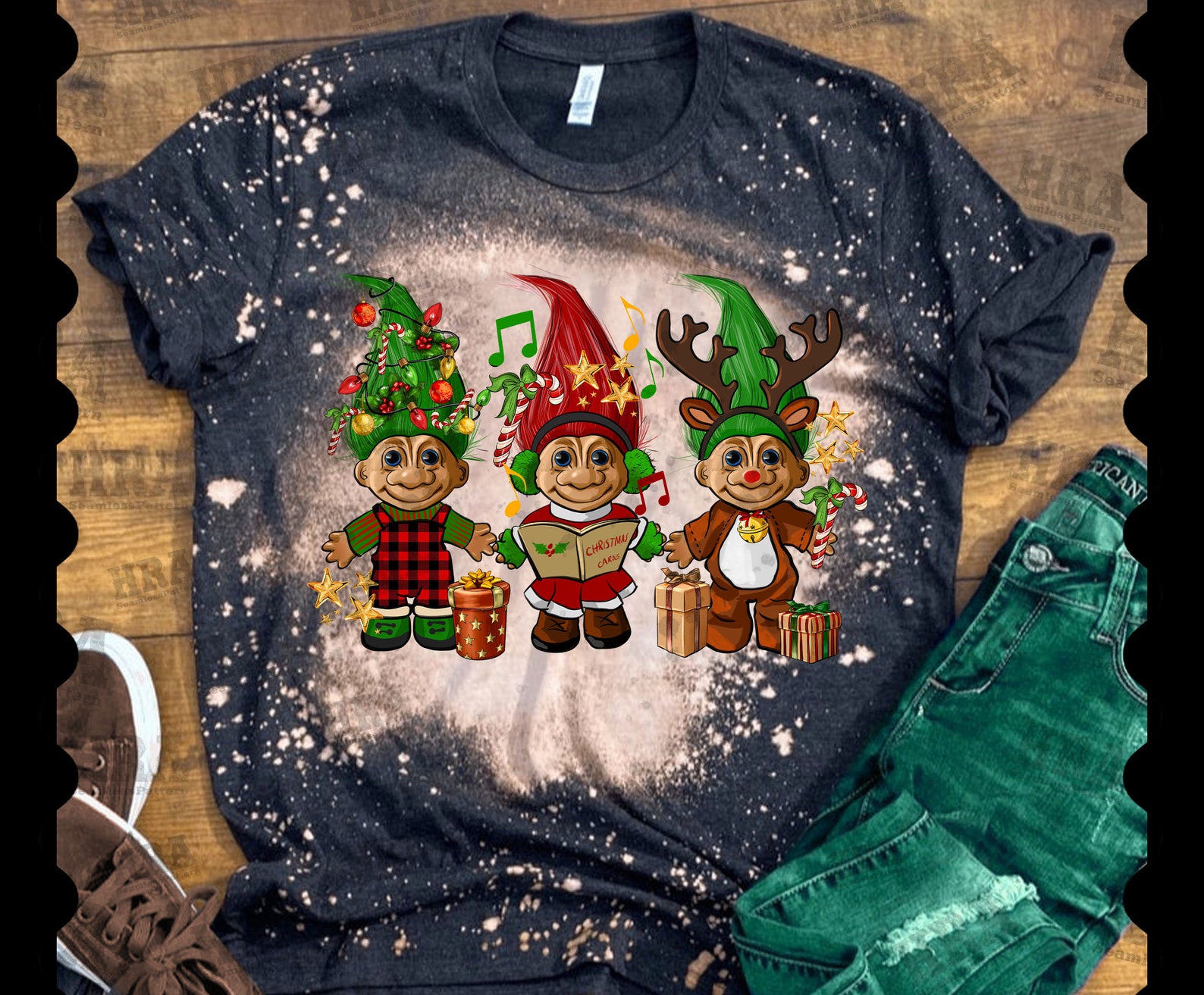 Christmas Troll Dolls Png Sublimation Design, Hand Drawn Trol Dolls Png ...