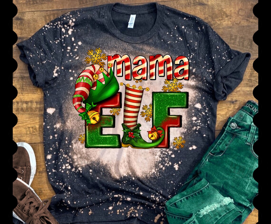 Mama Elf Png Sublimation Design Download Christmas Png - Etsy