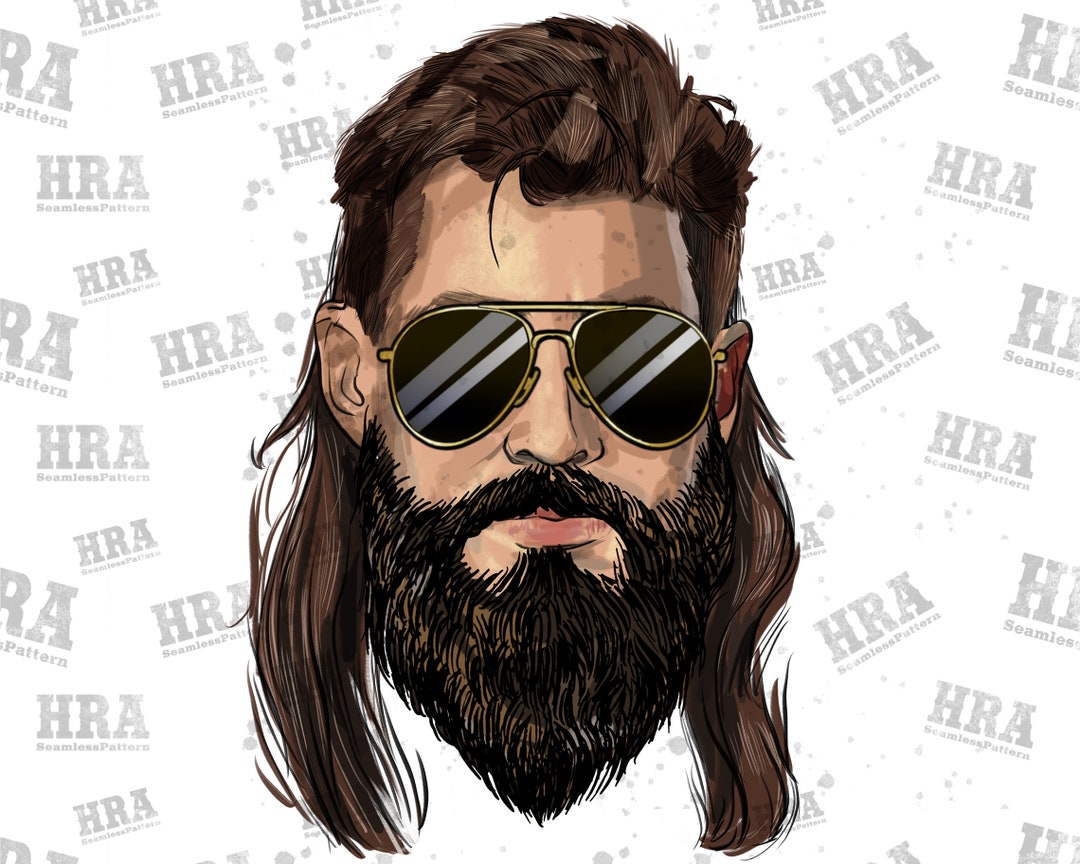 American Mullet Redneck Png Sublimation Design, Redneck Man Png,redneck ...