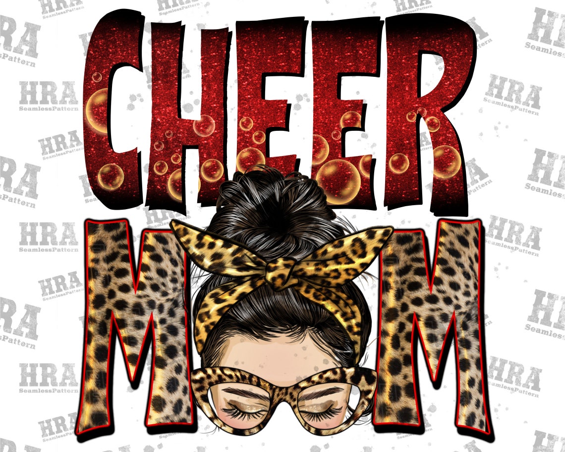 Cheer Mom Messy Bun Png Sublimation Design School Spirit Png - Etsy