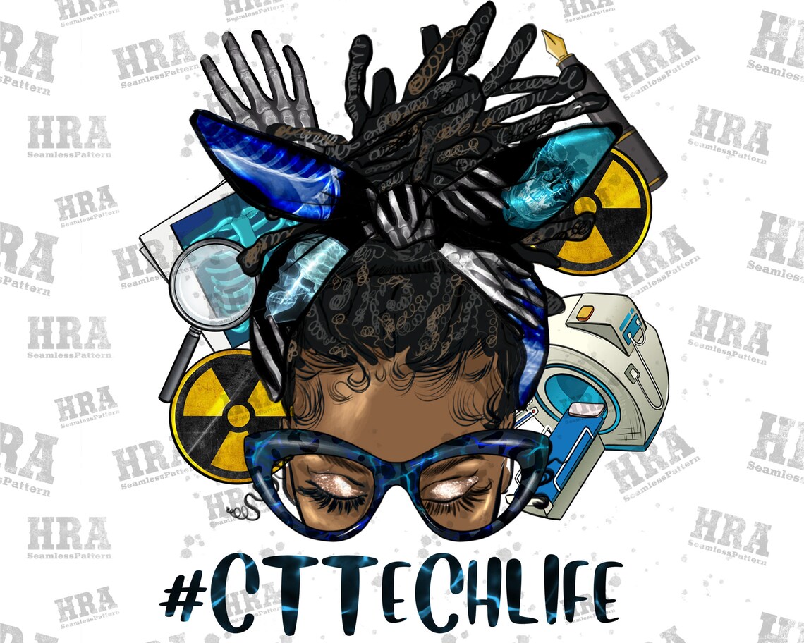 Messy Locs Bun Ct Tech Life Png Sublimation Design Computed - Etsy