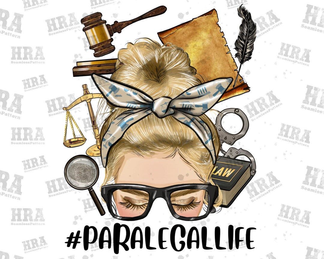 Blonde Messy Bun Paralegal Life Png Sublimation Design, Messy Bun ...