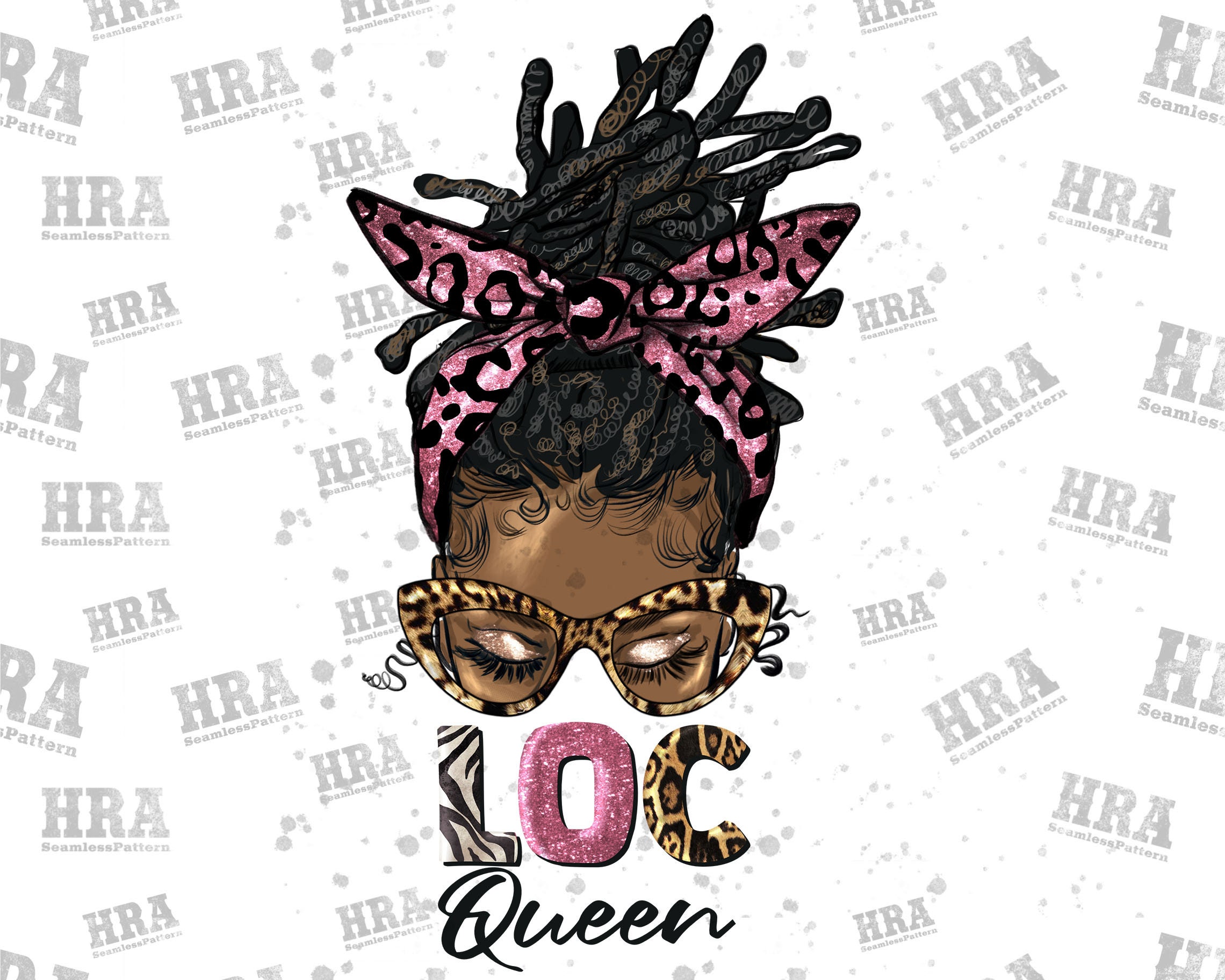 Afro Messy Bun Loc Queen Png Sublimation Design, Afro Messy Bun Loc Png ...