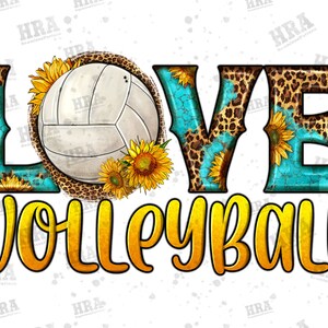 Western Sunflowers Love Volleyball Png Sublimation Design, Leopard ...