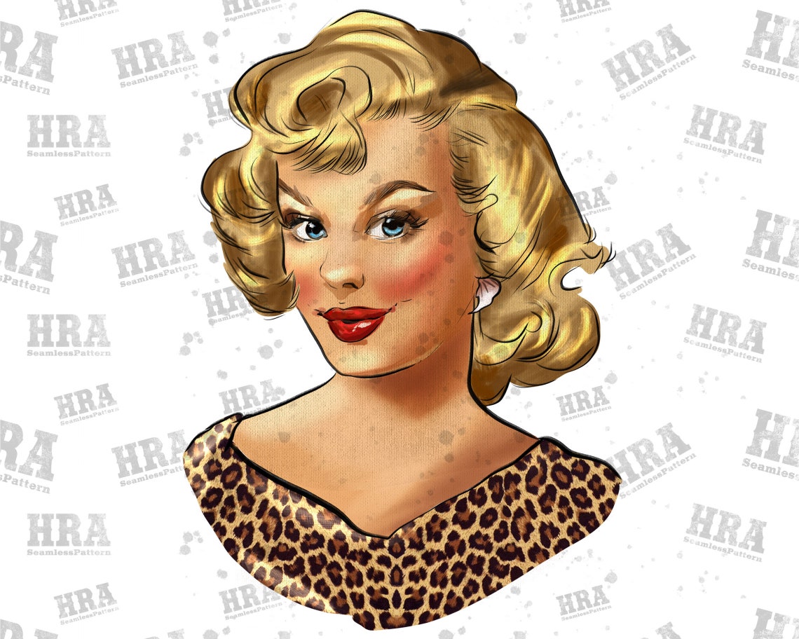 Leopard Pin up Woman Png Sublimation Design Leopard Woman - Etsy