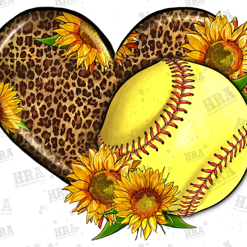 Softball Heart - Etsy