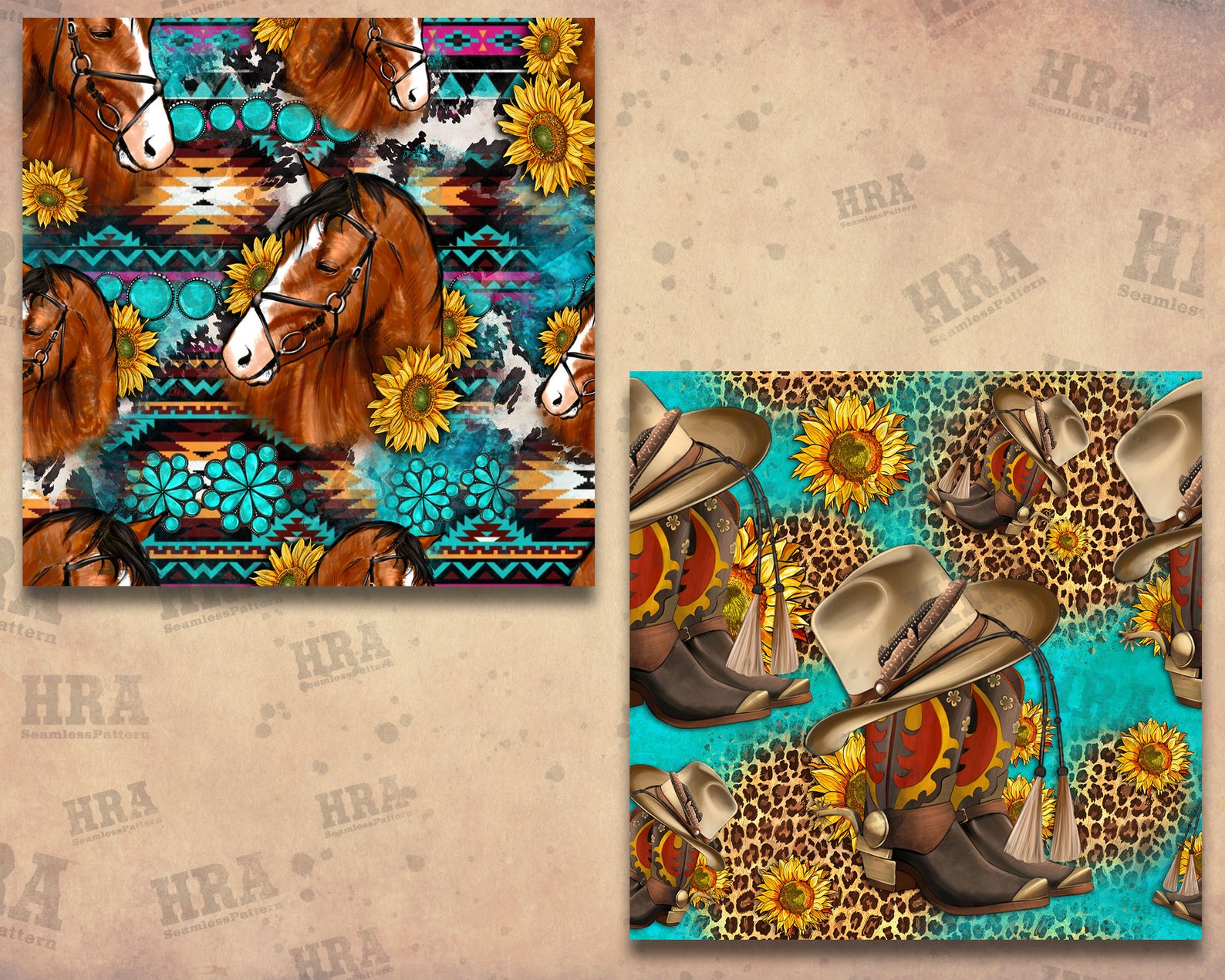 Rodeo Seamless Pattern Png Sublimation Design Bundle, Western Rodeo ...