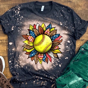 Western American Softball Sunflower Png Sublimation Design, American ...