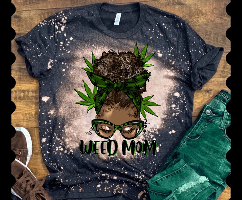 Afro Messy Bun Weed Mom Png Sublimation Design Download Afro - Etsy