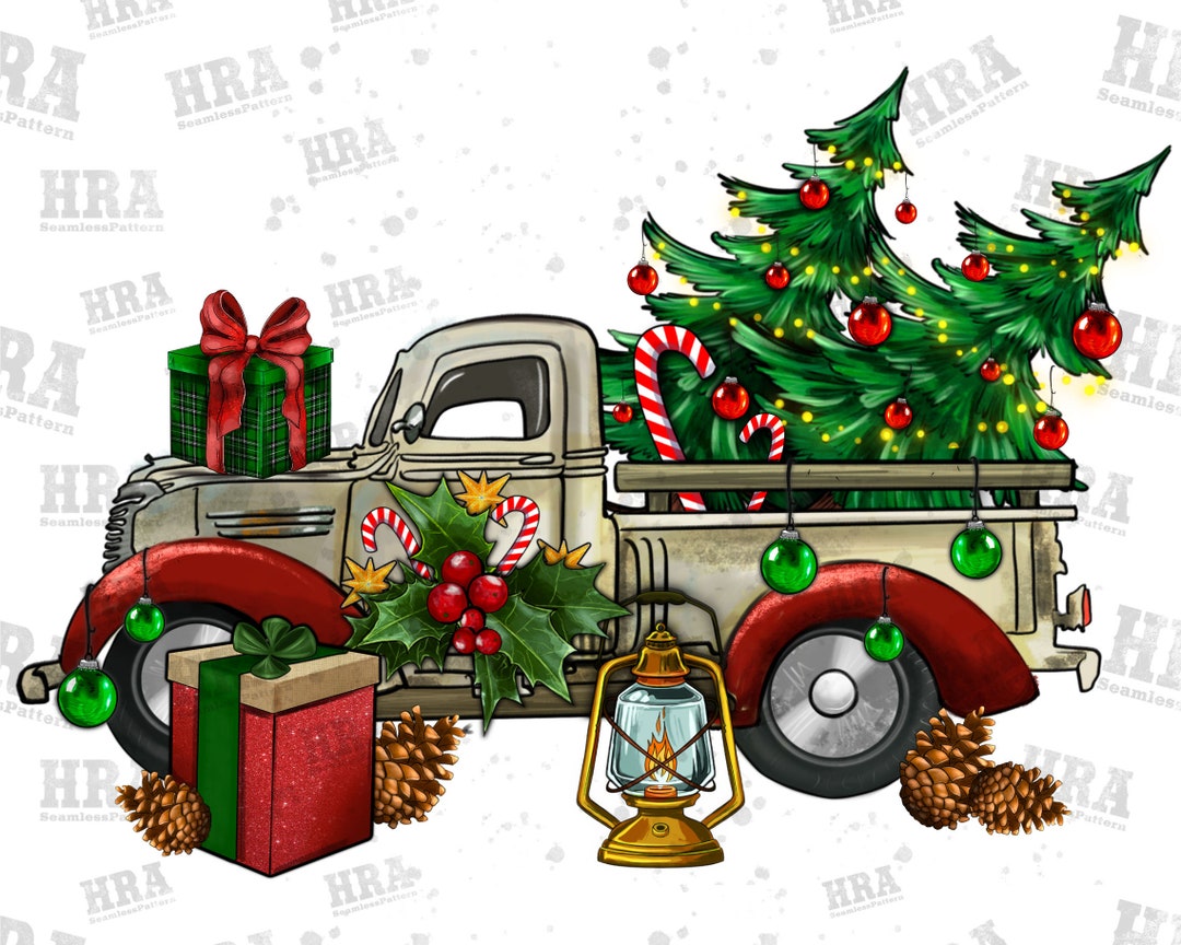 Christmas Truck Png Sublimation Design, Christmas Png, Christmas Truck ...