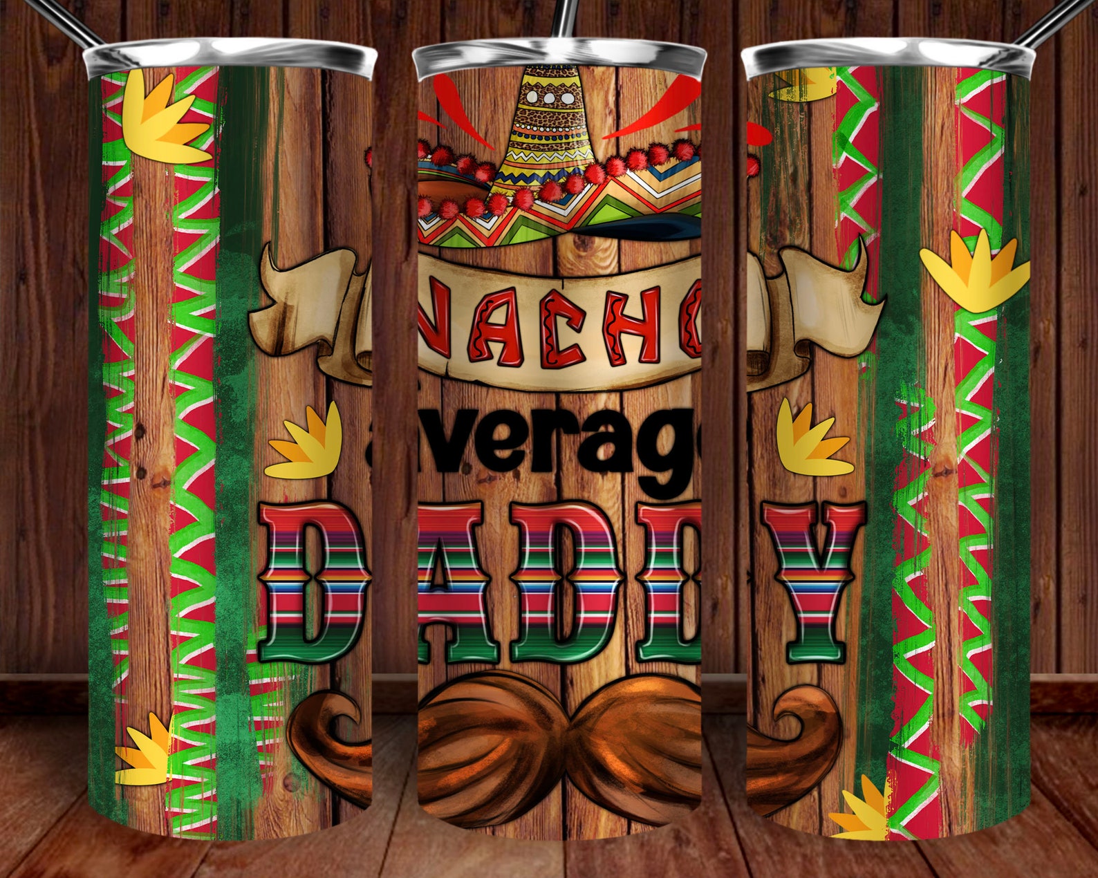 Western Nacho Average Daddy Tumbler Png Sublimation Design - Etsy