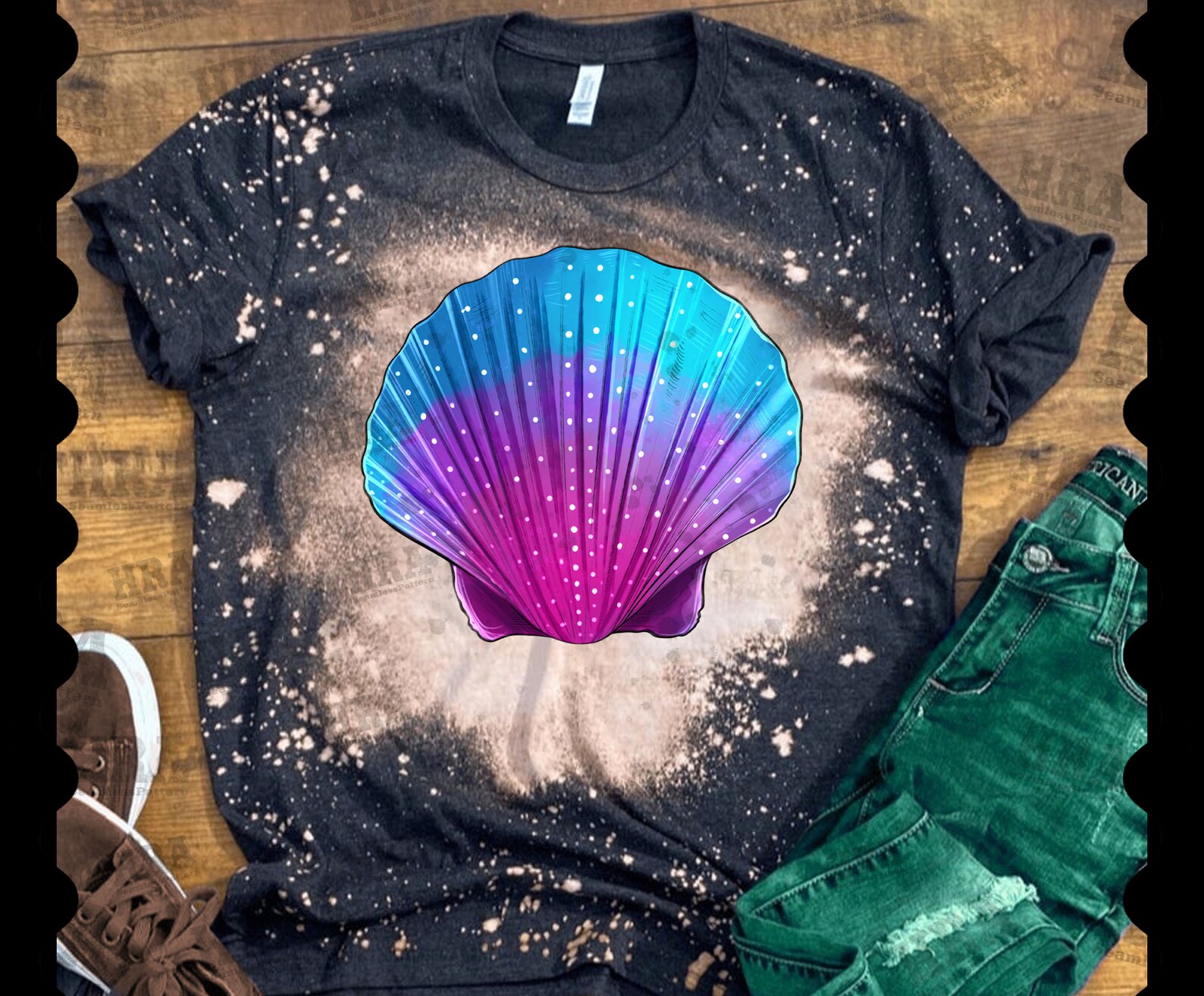 Sea Shell Png Sublimation Design, Sea Creatures Png, Hand Drawn Sea ...