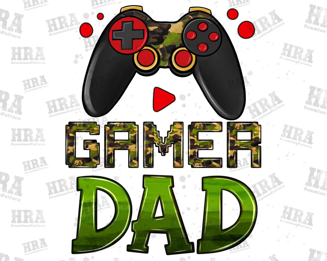 Western Gamer Dad Png Sublimation Design, Camo Gamer Dad Png, Father's ...