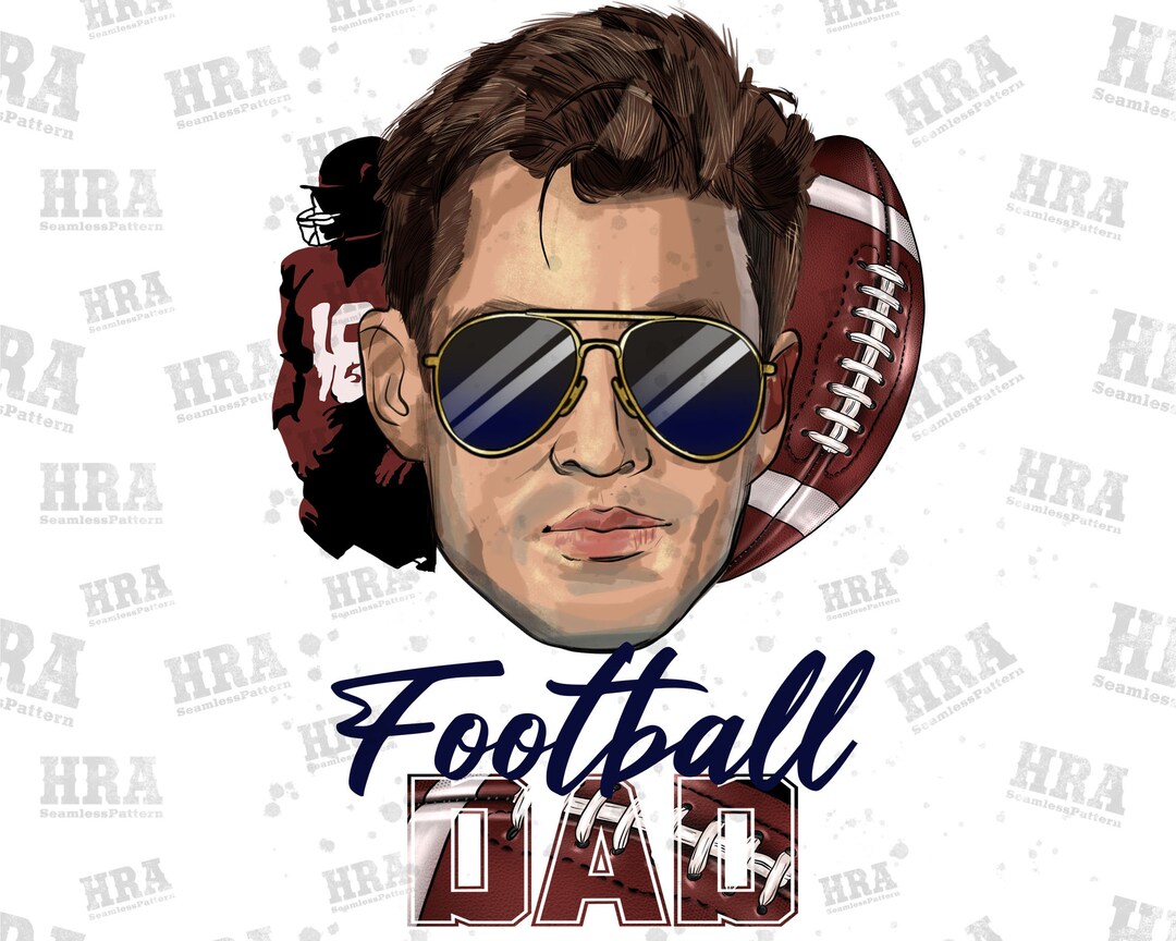 Football Dad Png Sublimation Design, Caucasian Football Dad Png ...