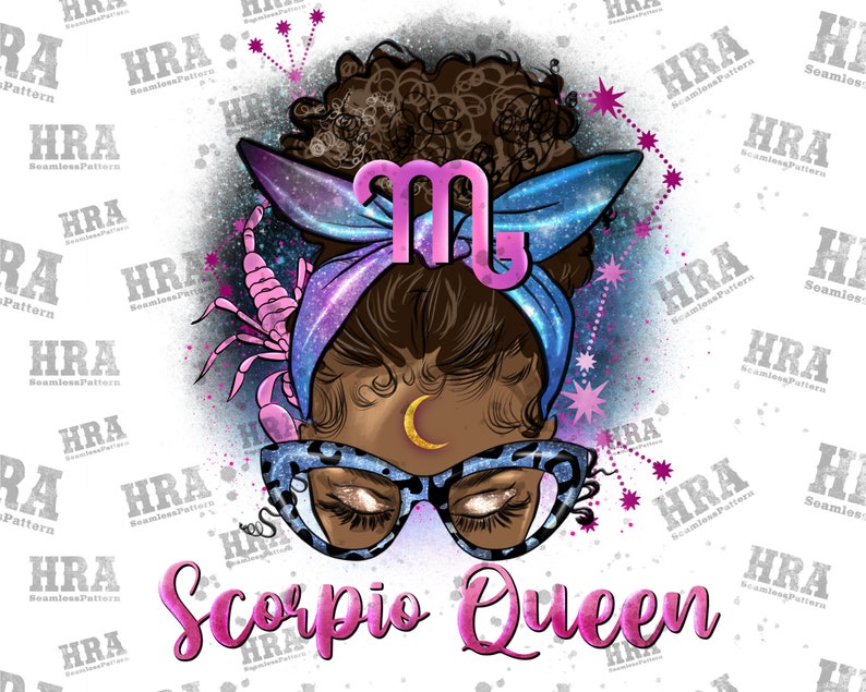 Afro Messy Scorpio Queen Png Sublimation Design Black Woman - Etsy
