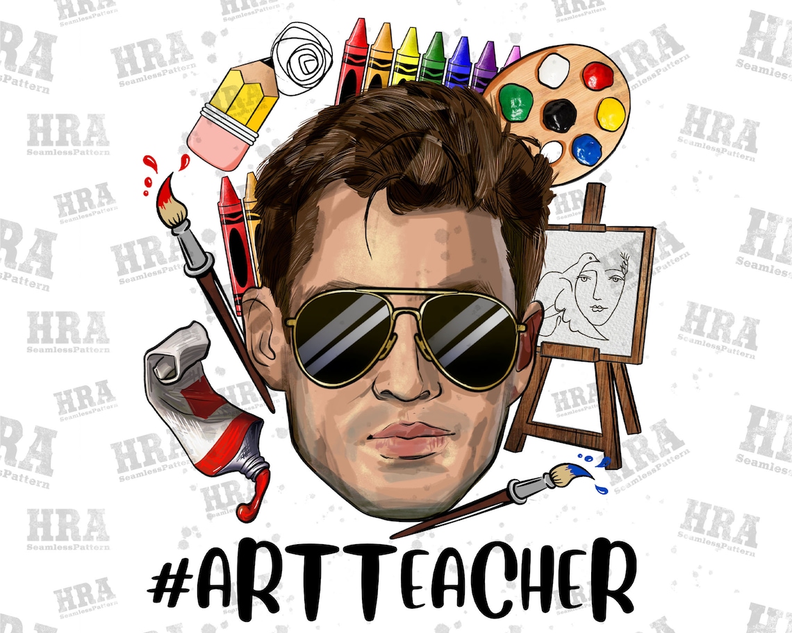 Male Art Teacher Png Sublimation Design Caucasian Man Png - Etsy