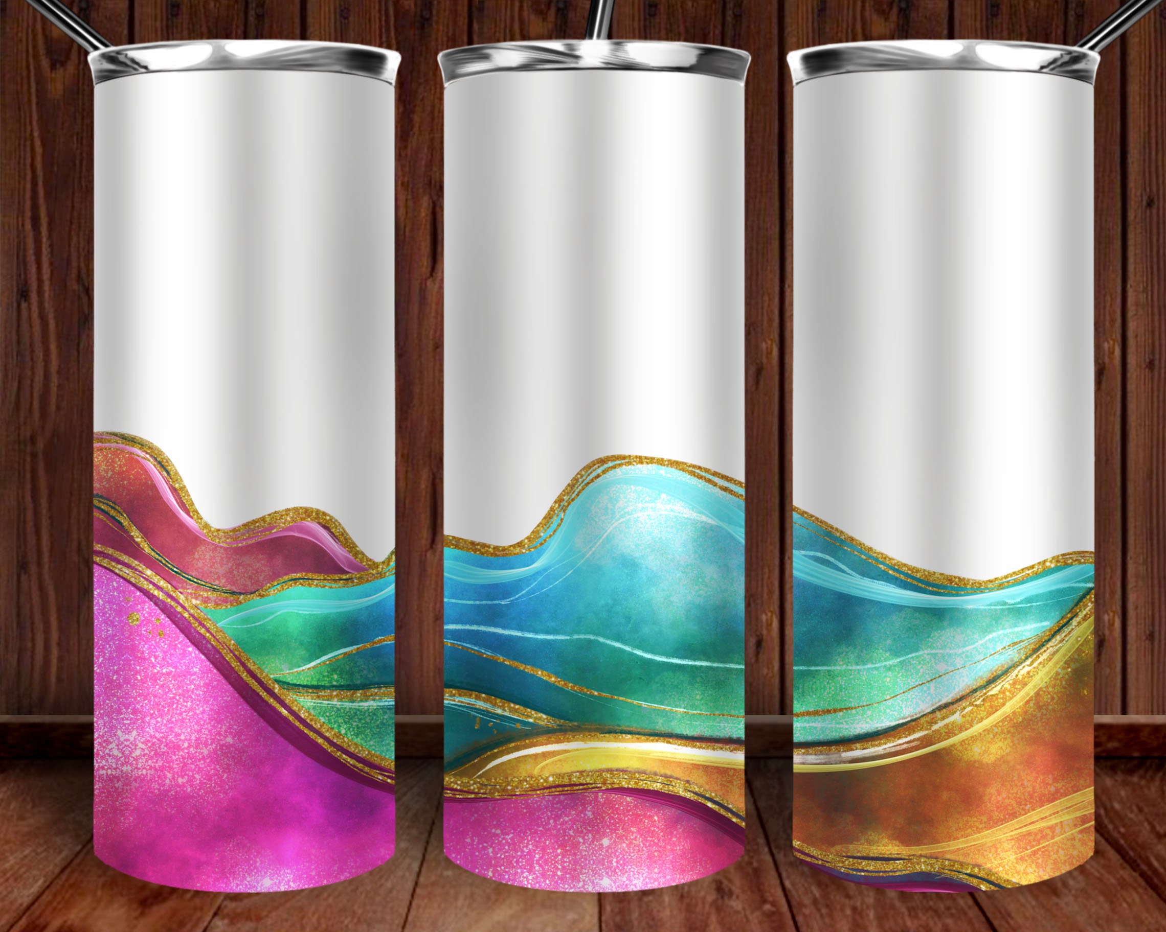 8 Galaxy Agate Border Tumbler Png Sublimation Design Bundle - Etsy