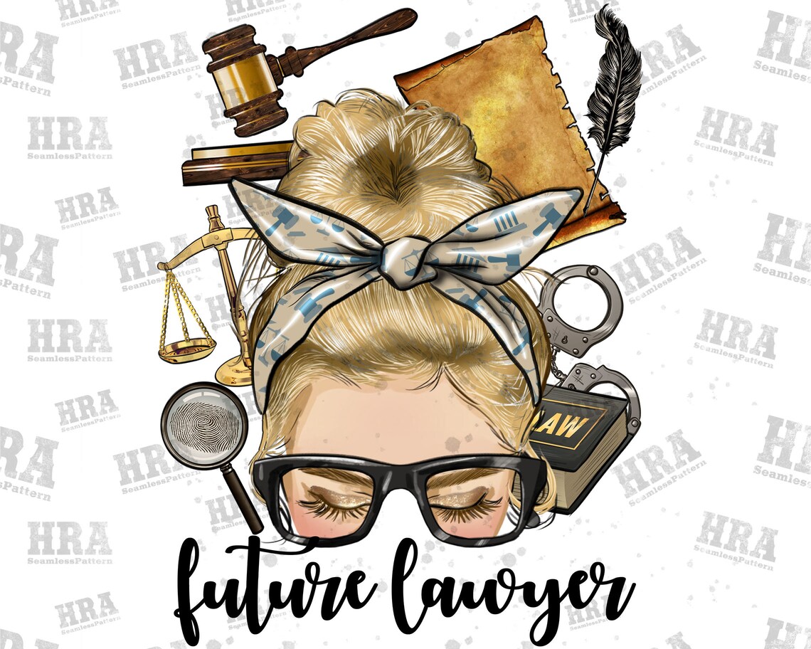 Blonde Messy Bun Future Lawyer Png Sublimation Design - Etsy