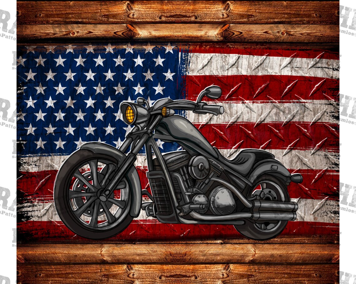 American Flag Chopper Motorcycle Tumbler Png Sublimation - Etsy