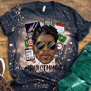 Black Man Shaved Project Manager Png Sublimation Design, Black Man Face ...