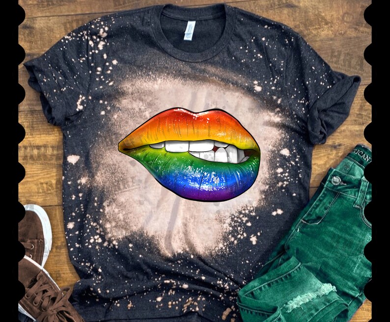 Pride Lips Png Sublimation Design Hand Drawn Lips Png Lgbtq - Etsy