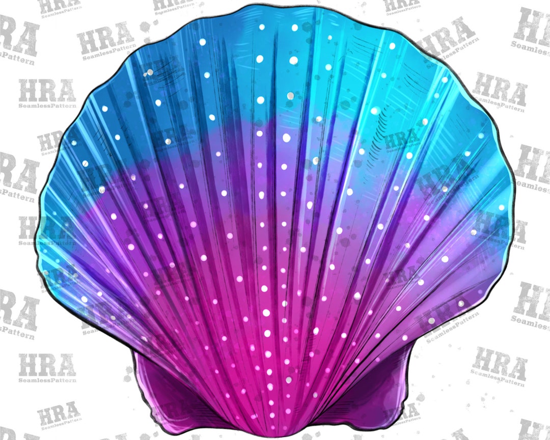 Sea Shell Png Sublimation Design, Sea Creatures Png, Hand Drawn Sea ...