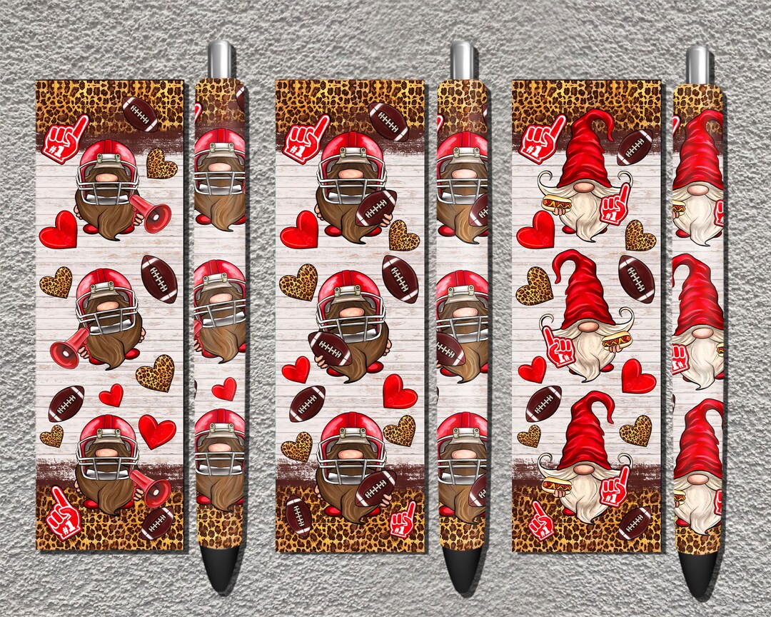 Western American Football Gnome Pen Wrap Png Sublimation Design ...