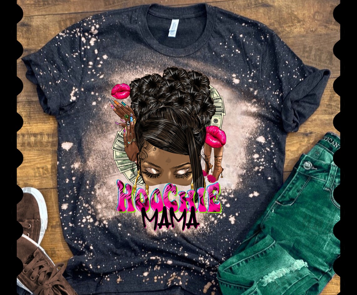 Afro Messy Bun Hoochie Mama Png Sublimation Design Download - Etsy