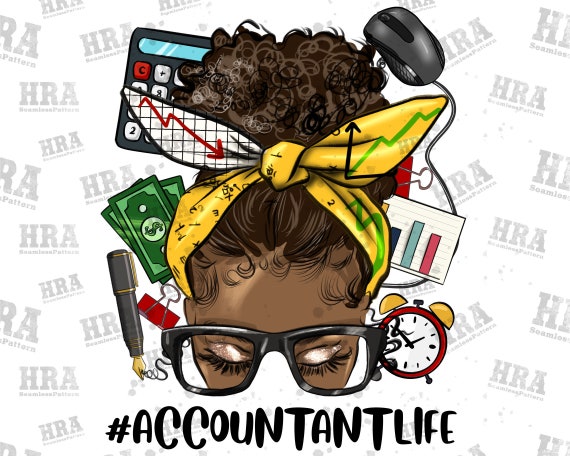 Black Accountant Cartoon