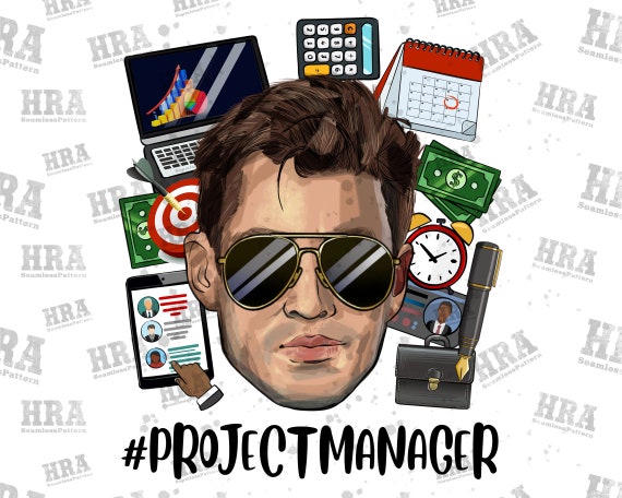 Male Project Manager Png Sublimation Design Caucasian Man - Etsy