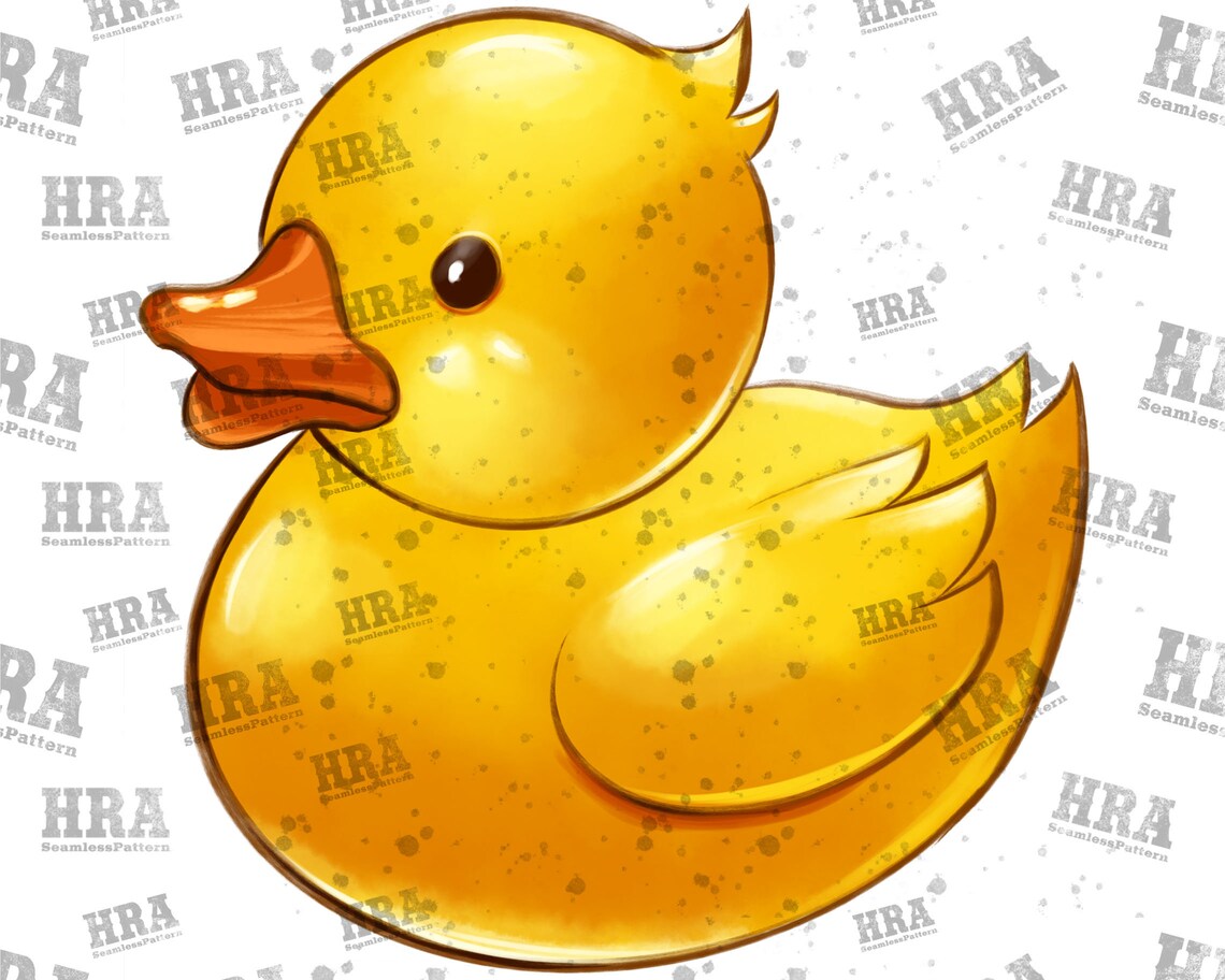Rubber Duck Png Sublimation Design, Cute Rubber Duck Png, Hand Drawn ...