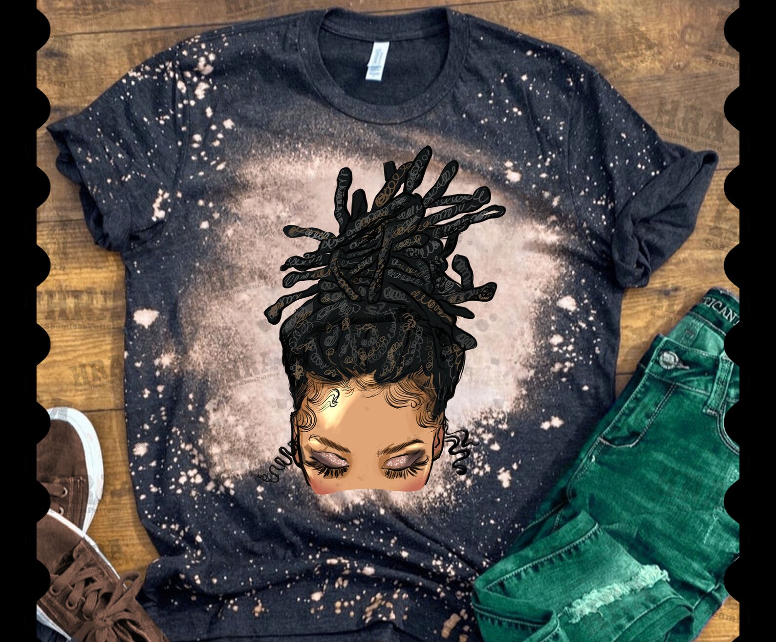 Afro Light Skin Messy Locs Bun Straight Hair No Glasses Png - Etsy