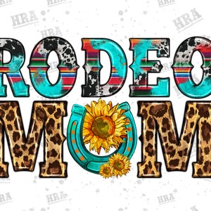 Western Rodeo Mom Png Sublimation Design Leopard and - Etsy