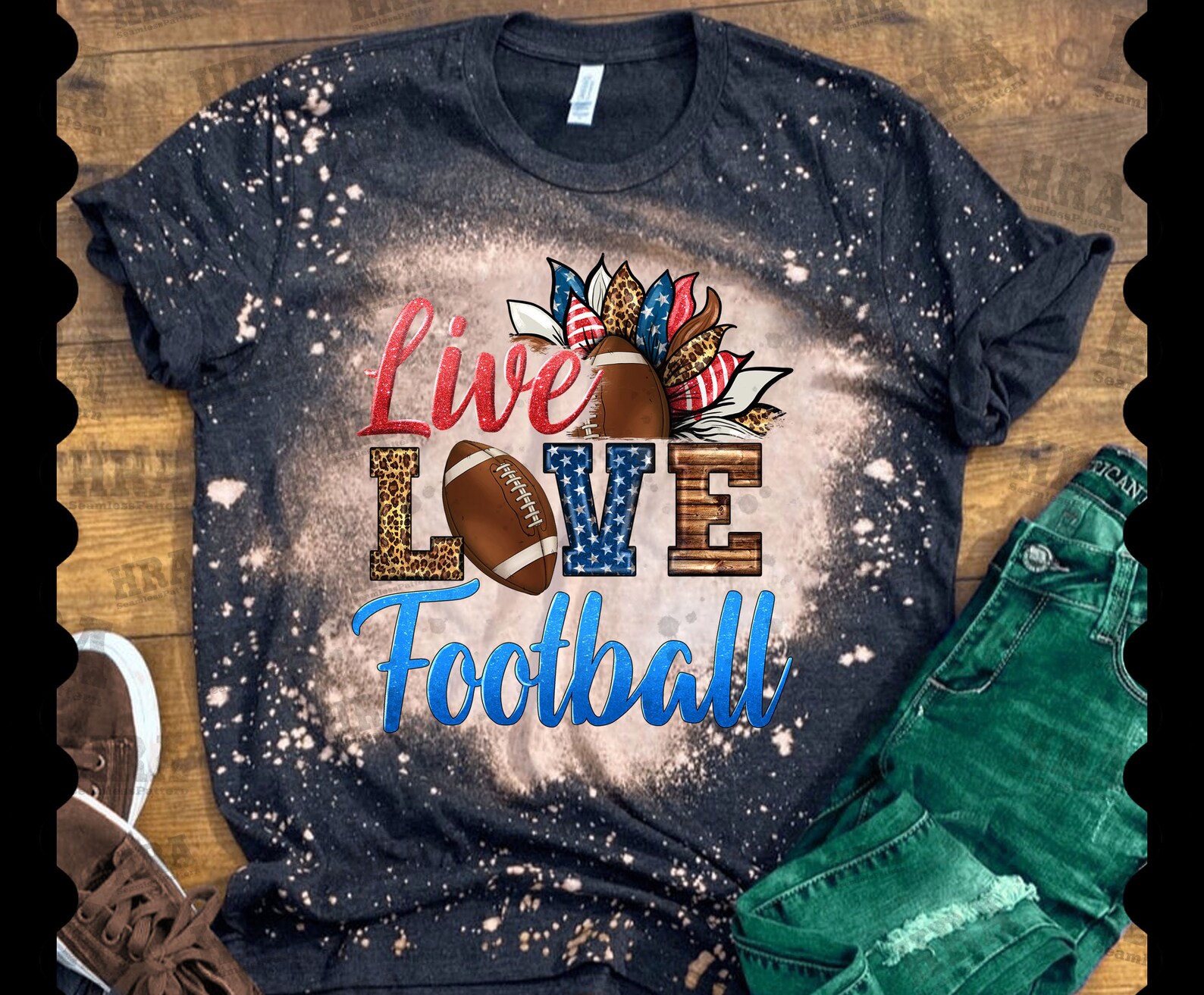 Western Live Love American Football Png Sublimation Design - Etsy