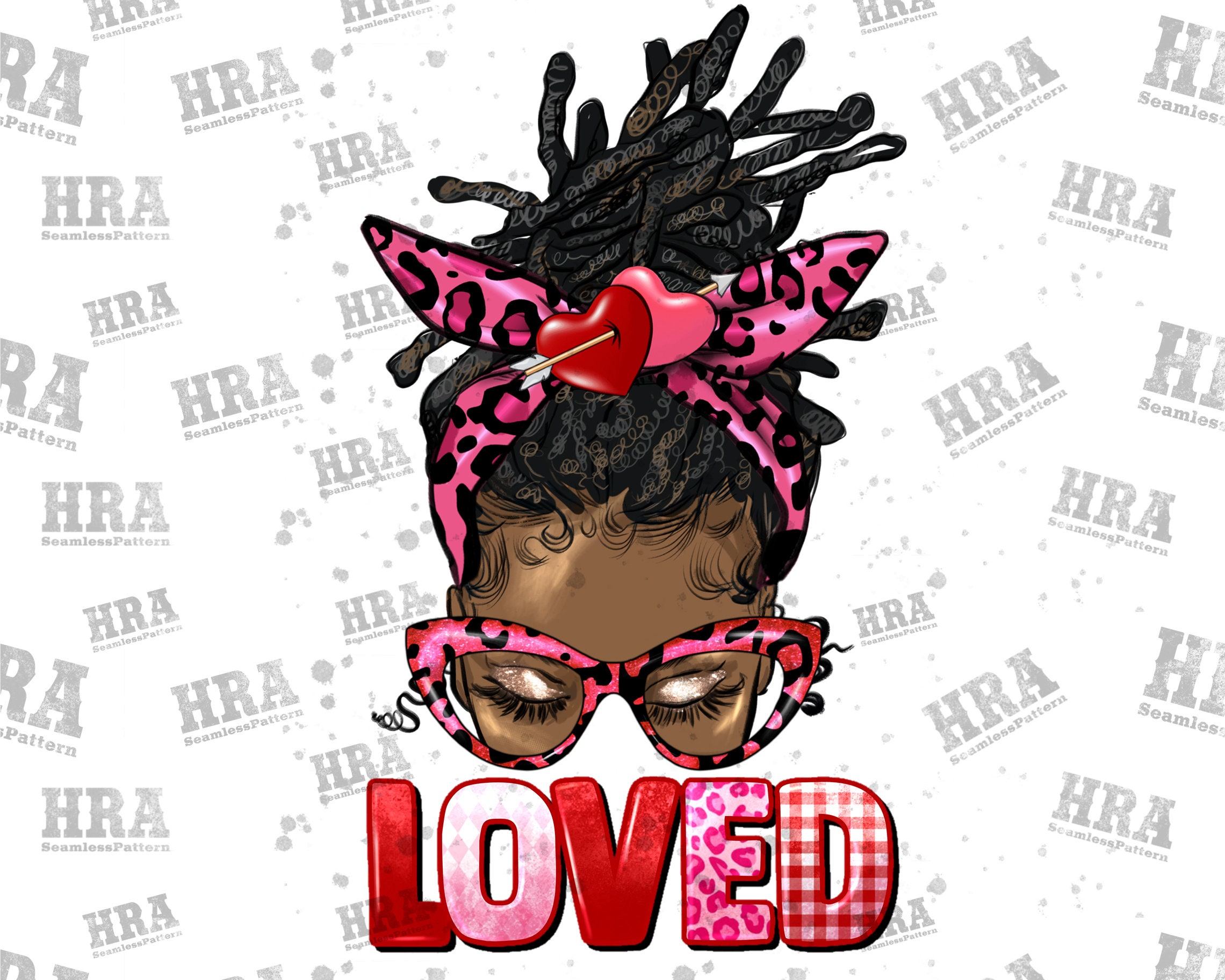 Afro Messy Bun Locs Hair Loved Png Sublimation Design - Etsy