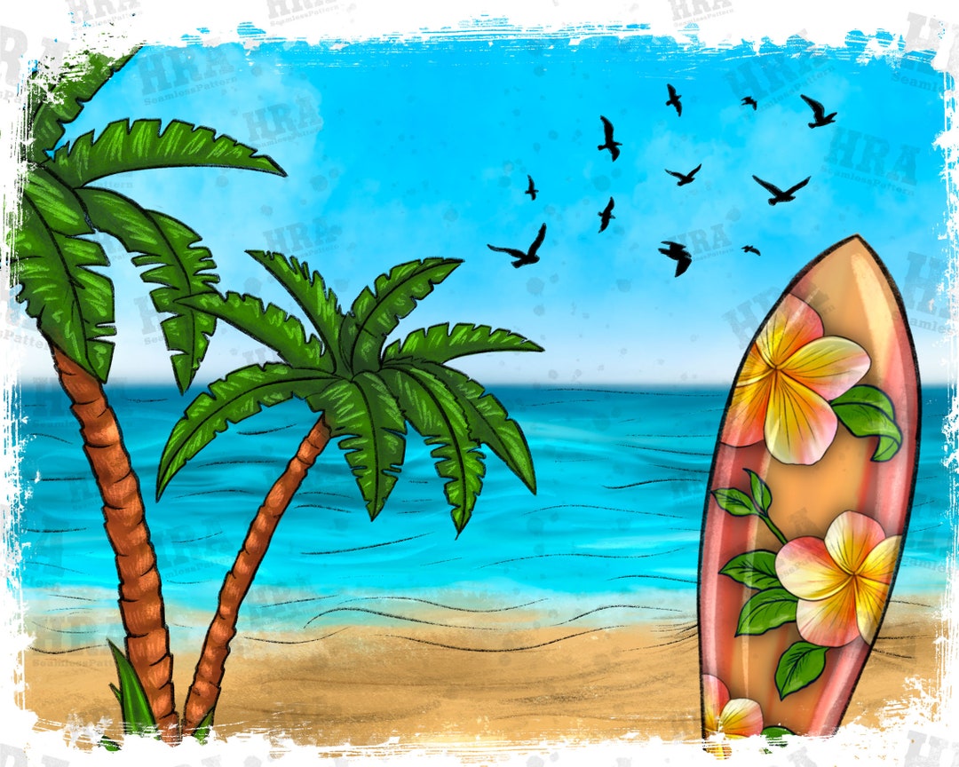 Beach Background Png Sublimation Design, Beach Png, Summer Background ...