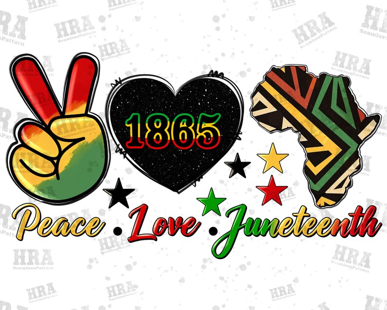 Peace Love Juneteenth 1865 Png Sublimation Design Juneteenth - Etsy