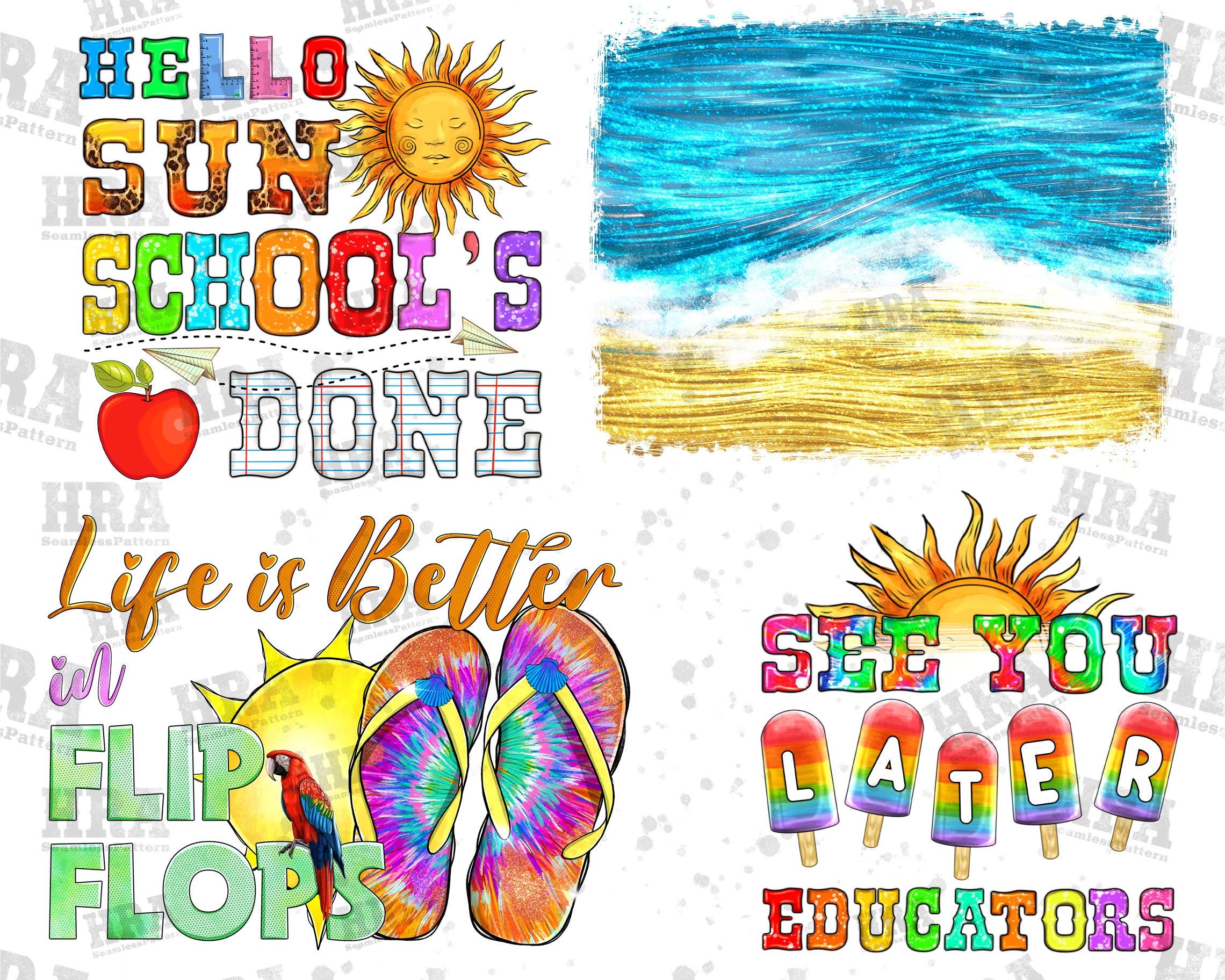 Summer Vacation Png Sublimation Design Bundle, Summer Digital Clipart ...