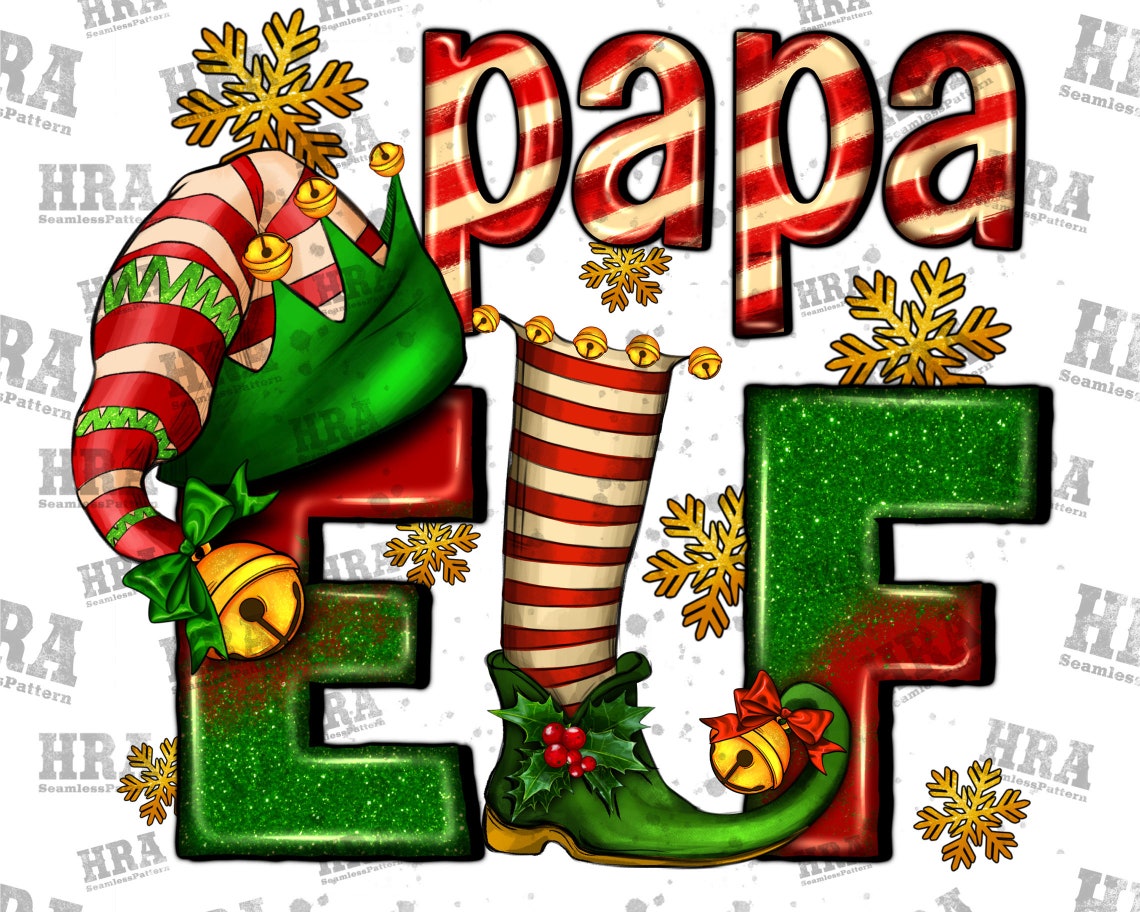 Papa Elf Png Sublimation Design, Merry Christmas Png, Happy Christmas ...
