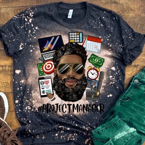 Black Man Project Manager Png Sublimation Design, Afro Man Project ...