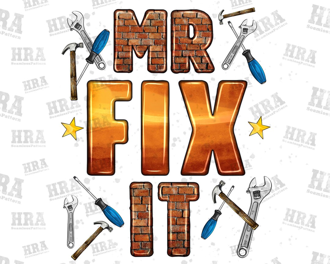 Mr. Fix It Png Sublimation Design, Father's Day Png, Dad Png, Dad ...