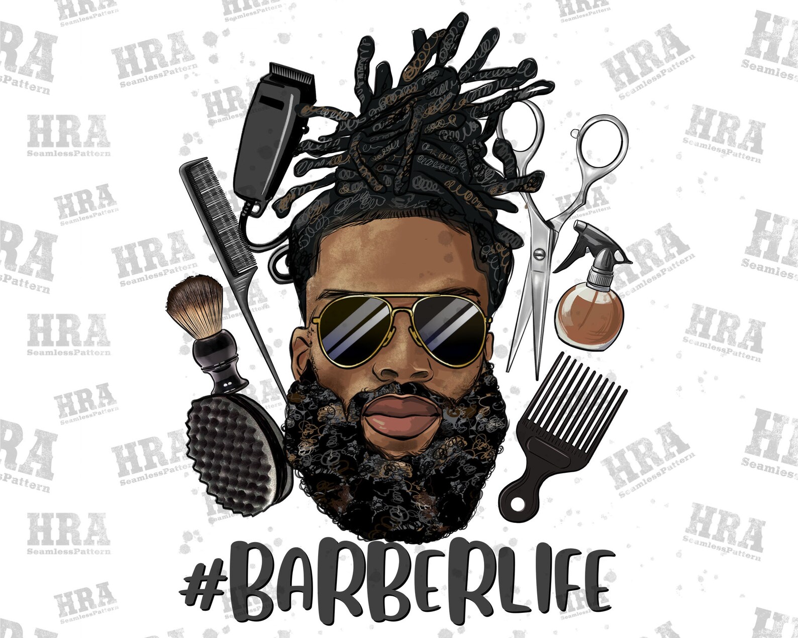 Barber Life Loc Bun Black Man Png Sublimation Design Black - Etsy