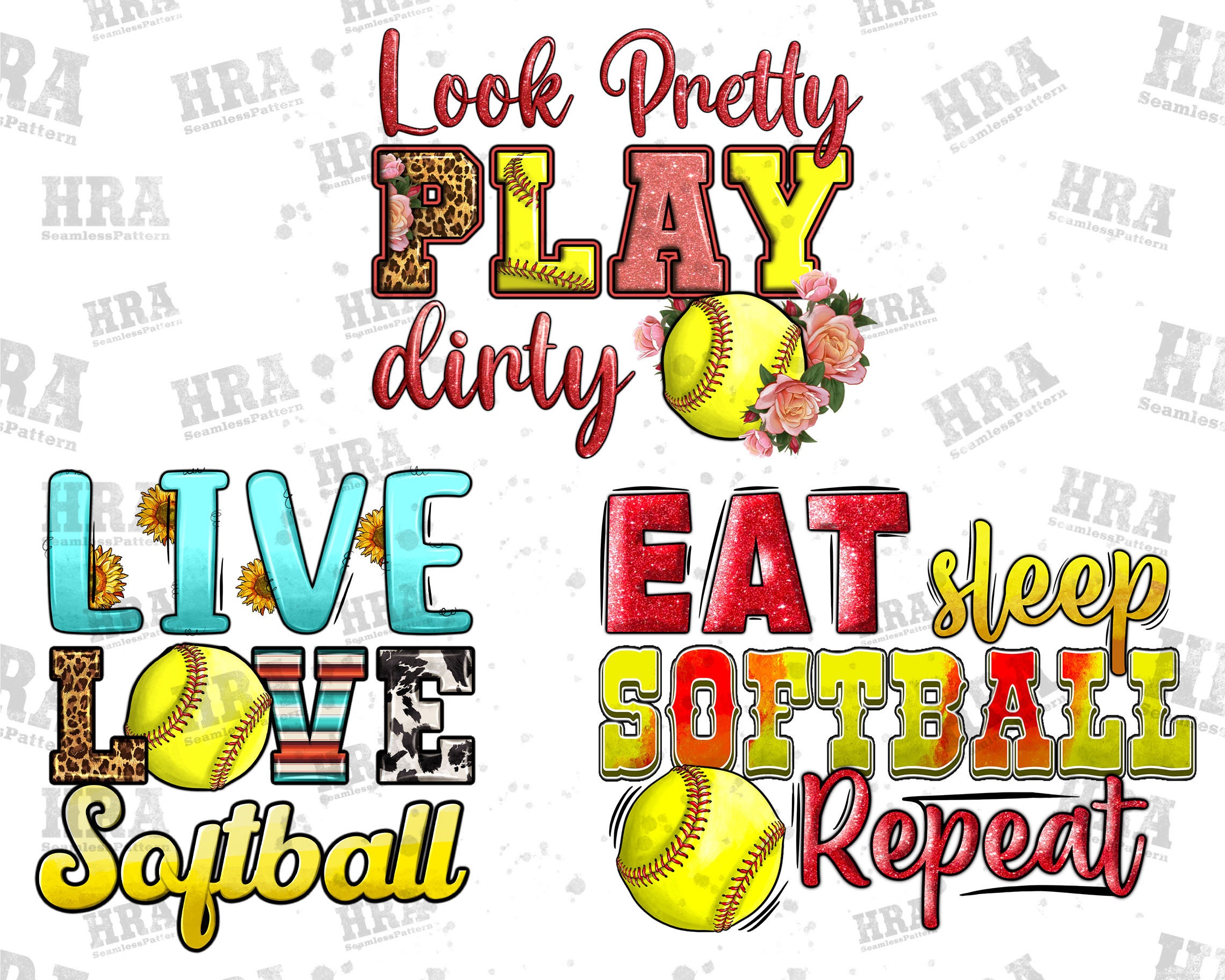 Softball Png Sublimation Design Bundle Western Softball - Etsy