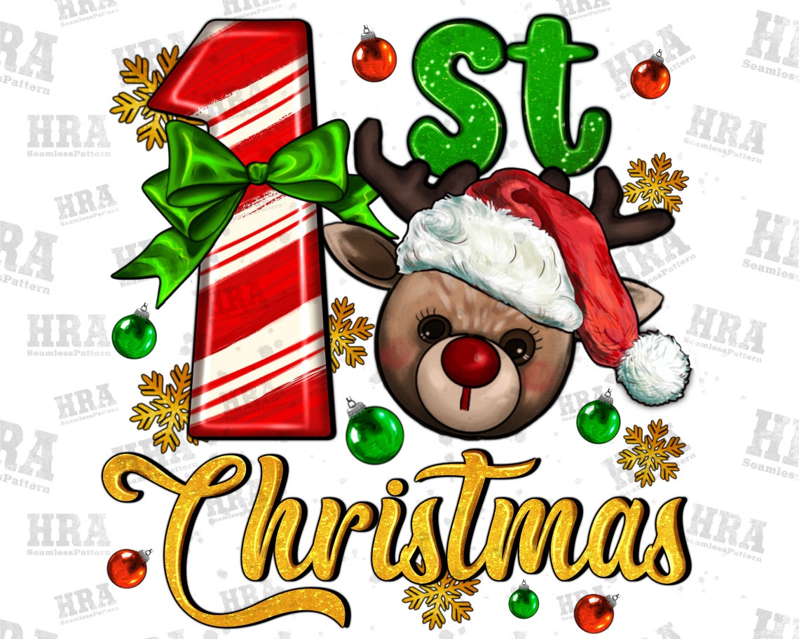 First Christmas Png Sublimation Design Christmas Png 1st - Etsy