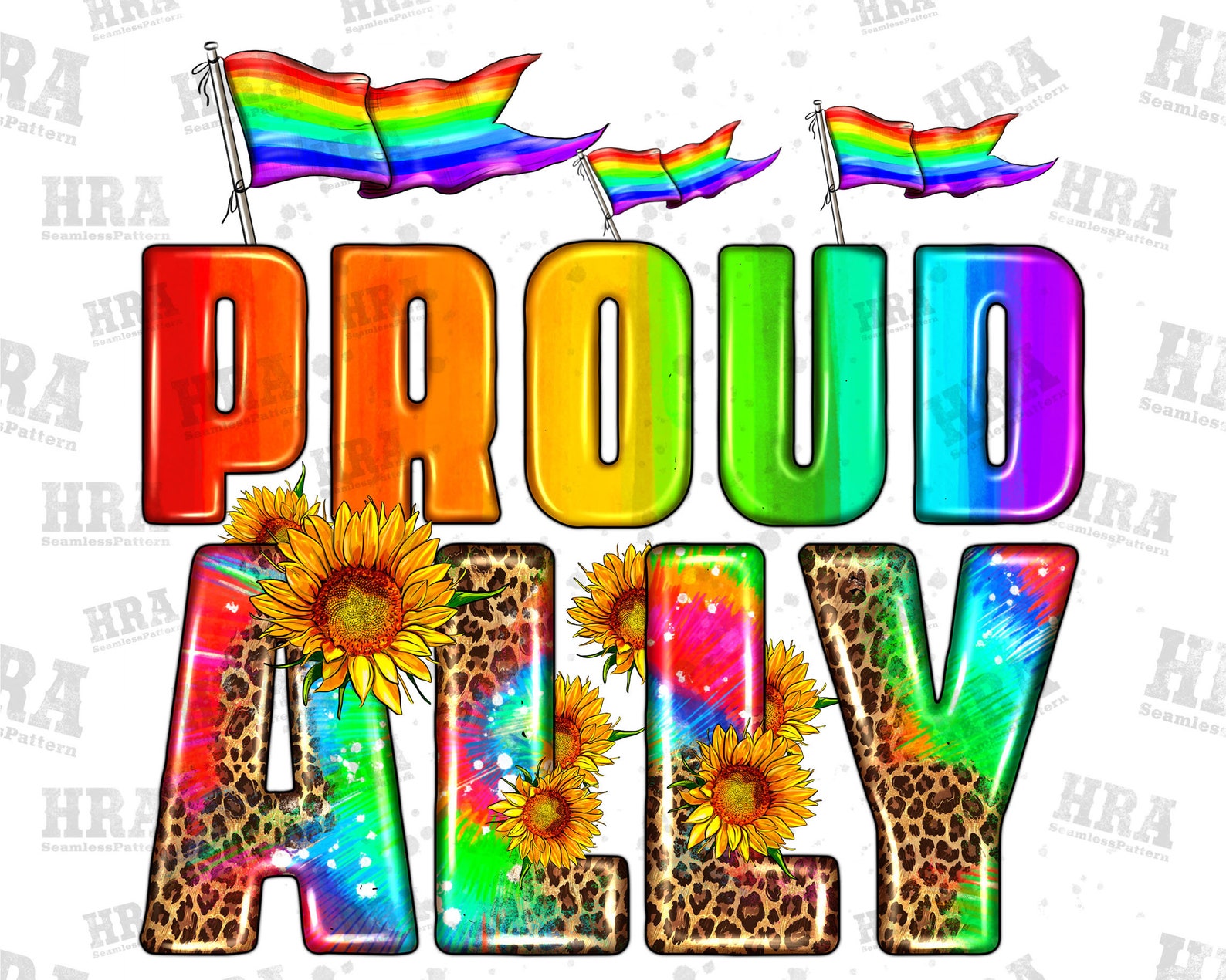 Western Proud Ally Png Sublimation Design Lgbtq Png Colorful - Etsy
