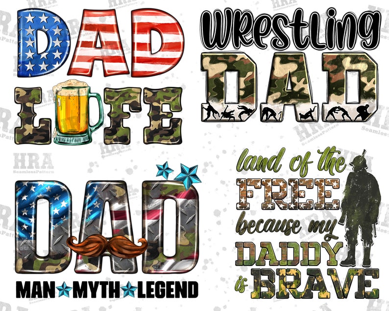 Western Father's Day Bundle Png Sublimation Design Bundle, Dad Digital ...